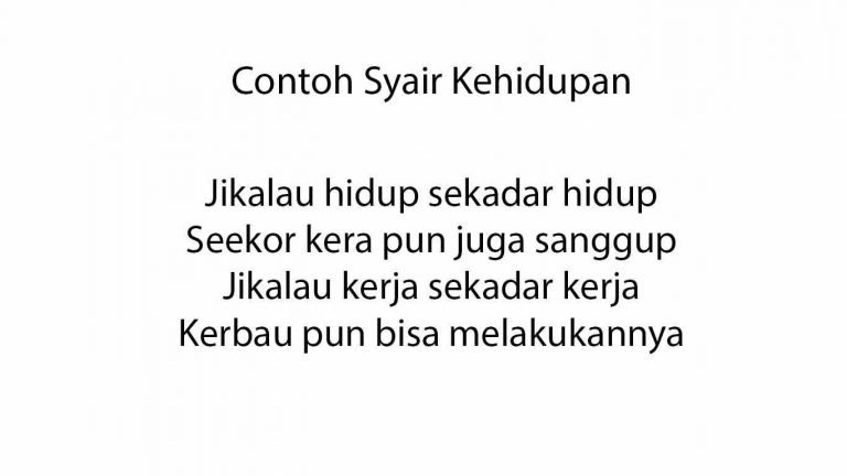 √ 80+ Contoh Syair Cinta/Kehidupan/Nasihat/Agama/Kiasan/Persahabatan