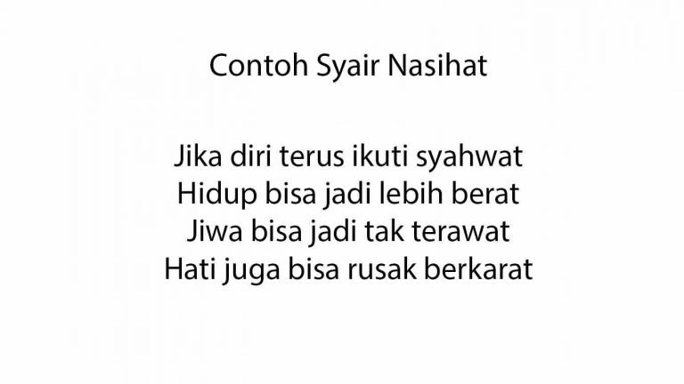 √ 80+ Contoh Syair Cinta/Kehidupan/Nasihat/Agama/Kiasan/Persahabatan