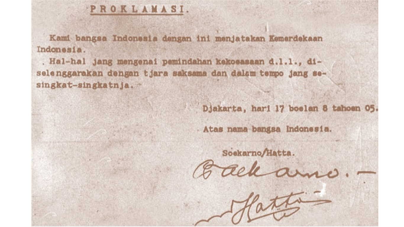 √ Proklamasi Kemerdekaan Indonesia: Latar Belakang, Isi Teks,Perbedaan