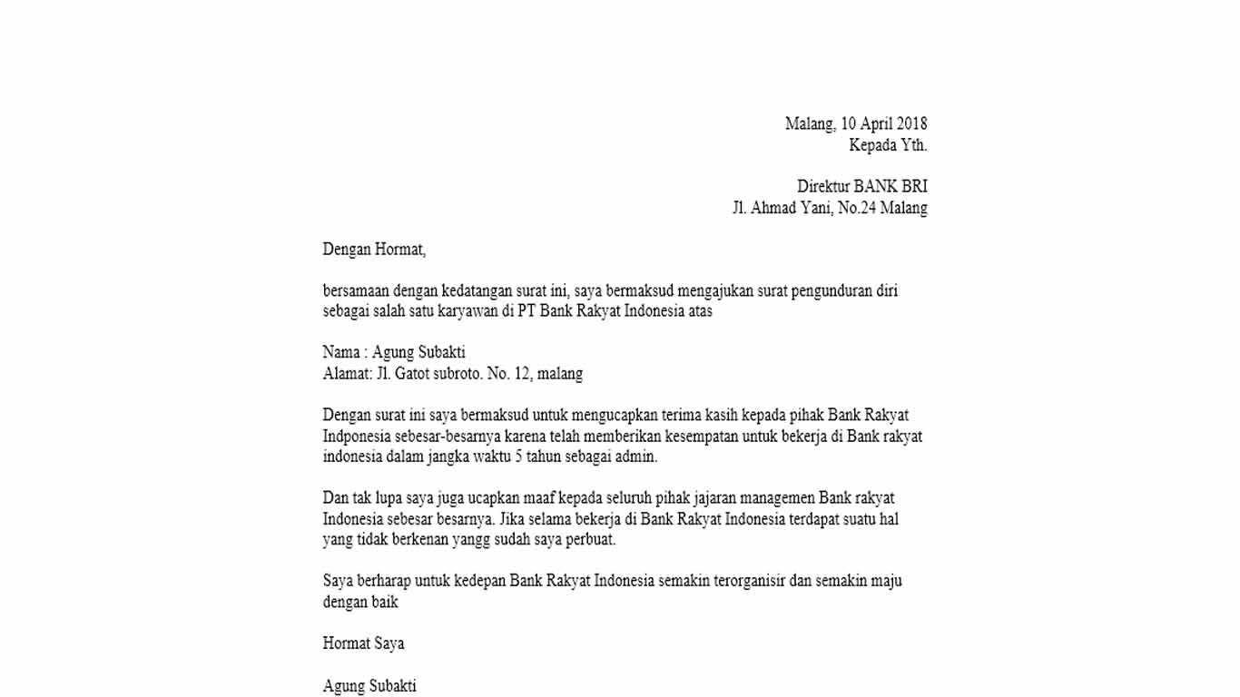 √ 6 Contoh Surat Resign: Alasan, Manfaat dan Format yang Benar