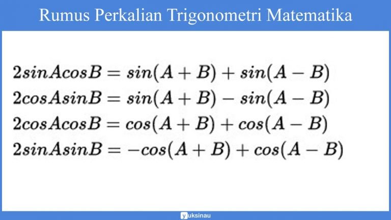 √ Trigonometri: Identitas, Rumus, Turunan, Tabel, Contoh Soal