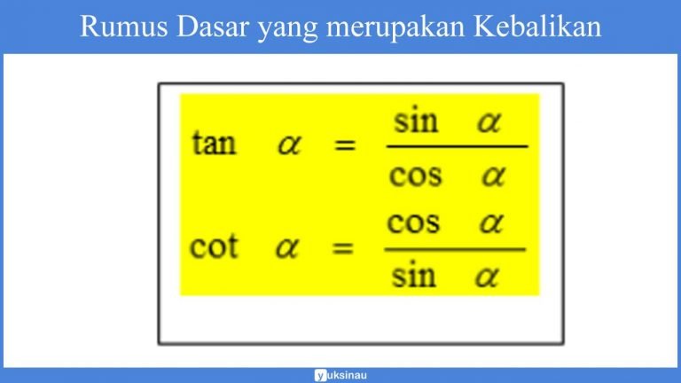 √ Trigonometri: Identitas, Rumus, Turunan, Tabel, Contoh Soal