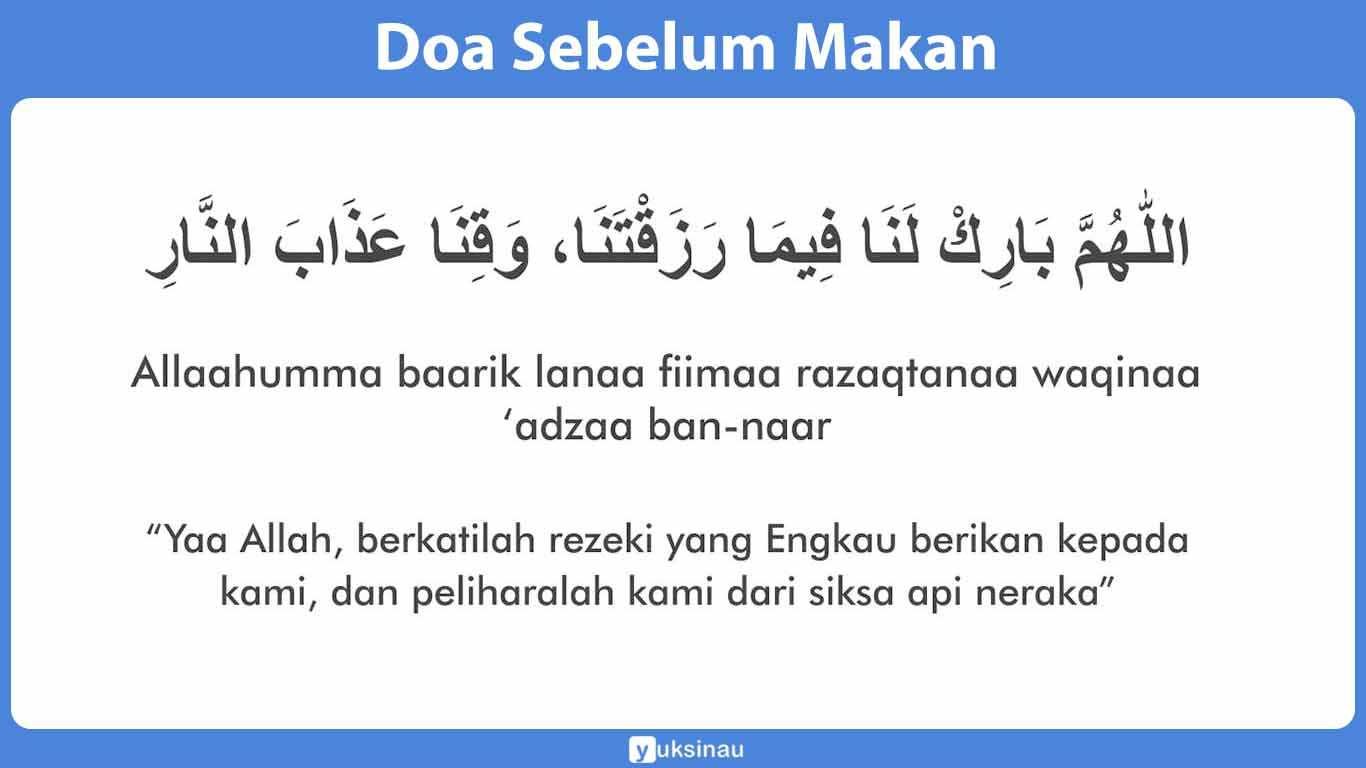√ Doa Sebelum dan Sesudah Makan [Arab, Latin, Artinya]