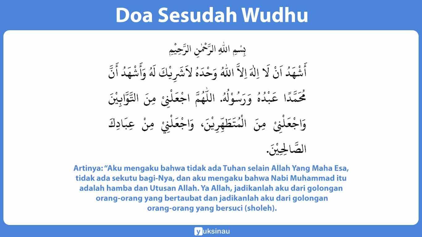 √ Doa Sebelum dan Sesudah Wudhu yang Benar + Artinya