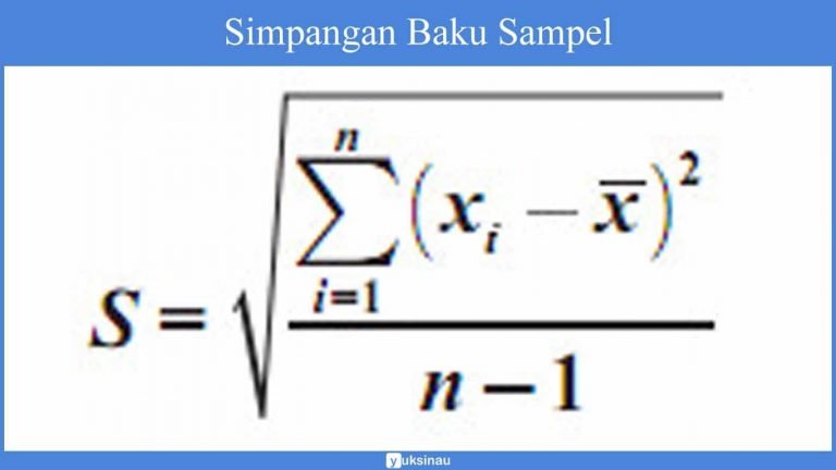 √ Simpangan Baku: Rumus Cara Menghitung dan Contoh Soal