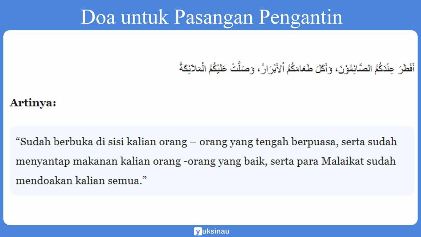 √ Bukan Samawa, Ini Doa untuk Pengantin Baru yang Benar!