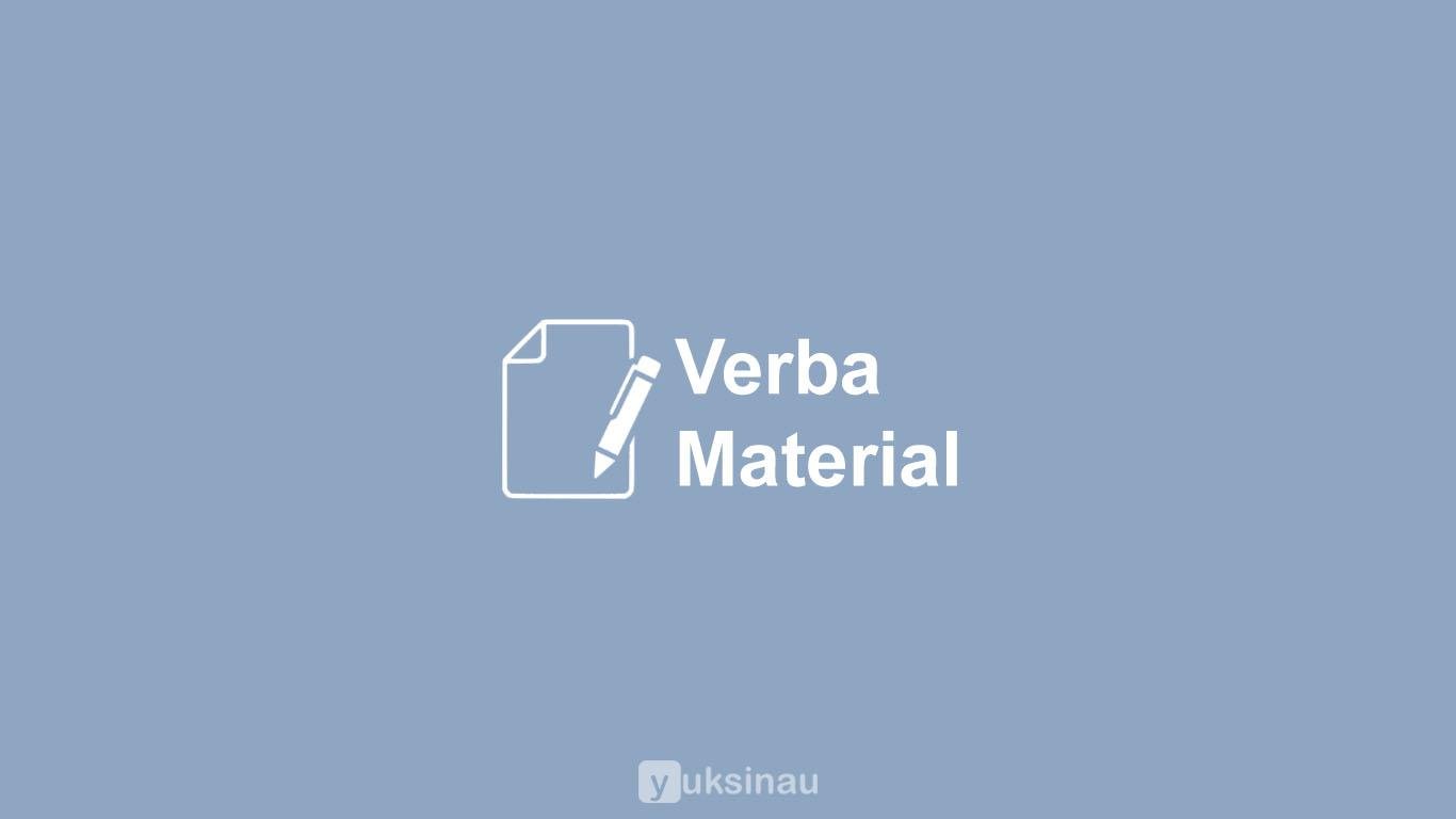 √ VERBA MATERIAL - Pengertian, Struktur, Ciri, Contoh