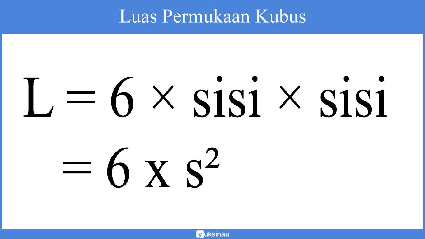 √ Luas Permukaan Kubus (Rumus & Contoh Soal dan Pembahasan)
